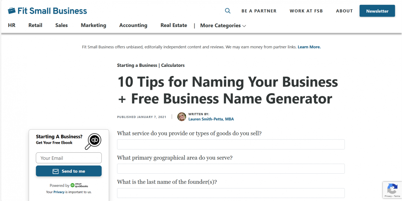Business Name Generator – Websites for Business Name Ideas