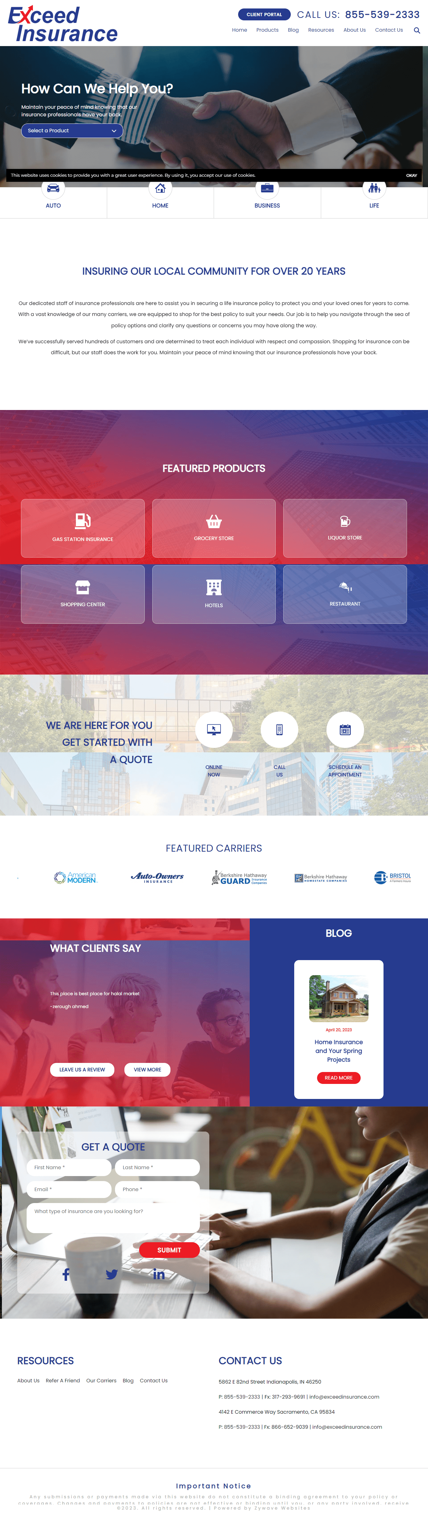 Insurance Agency Website Development | WordPress Web Development