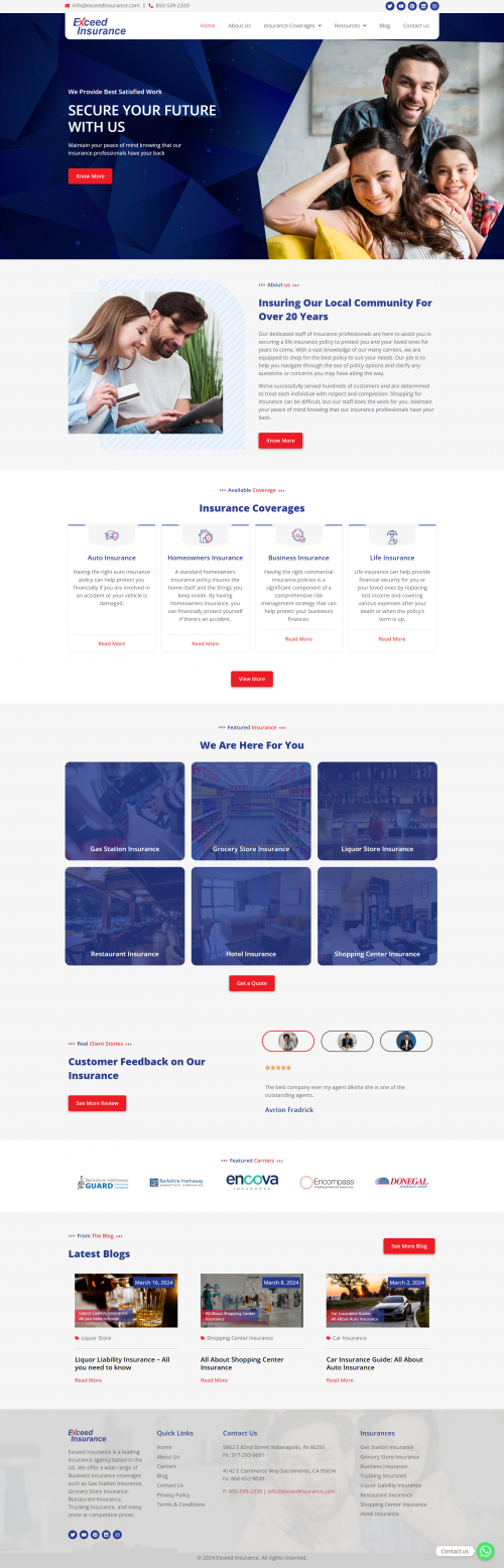 Insurance Agency Website Development | WordPress Web Development